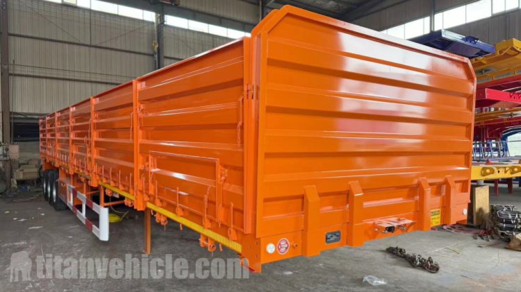 TITAN 3 Axle 60 Ton Side Board Trailer with Drop Sides will be Shipped to Guam