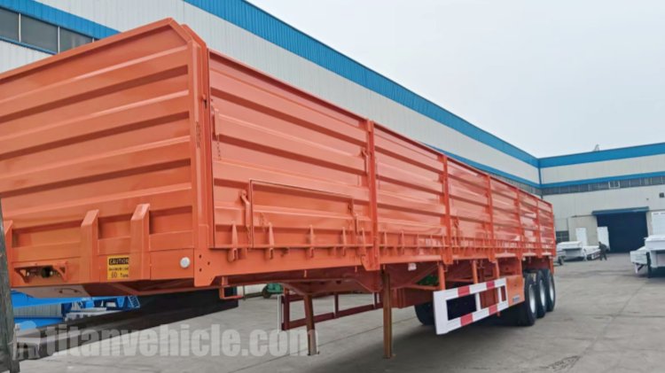 TITAN 3 Axle 60 Ton Side Board Trailer with Drop Sides will be Shipped to Guam