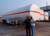 China Mechanical / air / bogie suspension petroleum tanker trailer with Reinforced ladder for sale
