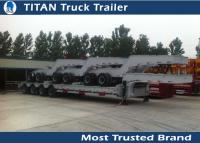 China 150 Ton 4 lines 8 axles lowboy Heavy Haul Trailers for Heavy construction machines for sale