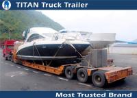 China 100 Ton Steel HG60 Heavy haul lowboy trailer , heavy semi boat trailer for yachts for sale