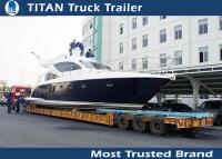 China 100 Ton Steel HG60 Heavy haul lowboy trailer , heavy semi boat trailer for yachts for sale