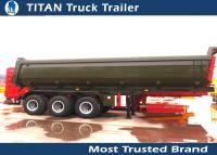 China High strength steel U shape Tipping Trailer Hydraulic Rear End Dump Semi Bed Trailer for sale