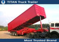 China High strength steel U shape Tipping Trailer Hydraulic Rear End Dump Semi Bed Trailer for sale