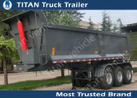 China High strength steel U shape Tipping Trailer Hydraulic Rear End Dump Semi Bed Trailer for sale
