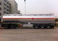 China Maximum volumetric capacity petrol fuel tank trailers with LED lighting for sale