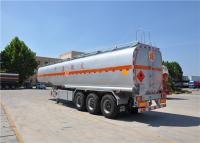 China Maximum volumetric capacity petrol fuel tank trailers with LED lighting for sale