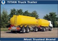 China 20000 Liters drawbar trailer tanker with 2 axles , diesel fuel tank trailer for sale