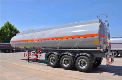 China 3 Axle 45000 Liters Mobile Fuel Semi Tanker Trailer For Oil Transporting for sale