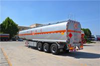 China 3 Axle 45000 Liters Mobile Fuel Semi Tanker Trailer For Oil Transporting for sale