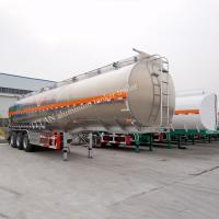 China 3 Axle Crude Oil Tanker Trailers 45000 Liters Fuel Tanker Semi Trailer Aluminum Alloy for sale
