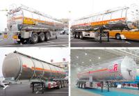 China 3 Axle Crude Oil Tanker Trailers 45000 Liters Fuel Tanker Semi Trailer Aluminum Alloy for sale