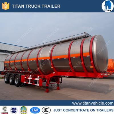 China 3 axles 54000lts aluminum tanker trailer with European system for sale