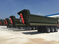China Titan dump truck trailer ,3 axle 80tons 42CBM dump truck trailer，High strength steel ,U type dump trailer for sale
