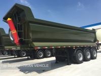 China Titan dump truck trailer ,3 axle 80tons 42CBM dump truck trailer，High strength steel ,U type dump trailer for sale