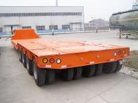 China Titan Lowbed trailer ,4line 8 axle lowbed trailer loading capacity 150tons with 2 line 4 axle dolly for sale