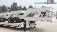 China Titan Lowbed trailer ,4line 8 axle lowbed trailer loading capacity 150tons with 2 line 4 axle dolly for sale