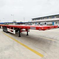 China 40 Ft Flatbed Semi Truck Trailer for Sale Near Me in Tanzania for sale