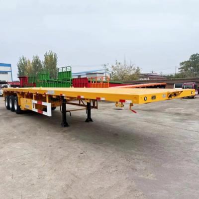 China 40 Foot Flatbed Semi Trailer 3 Axle for Sale in Zimbabwe Manufacturers for sale