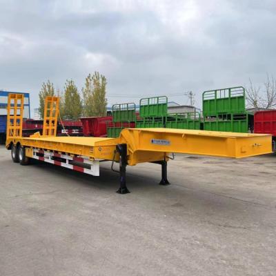 China Heavy Haul  2/3/4 Axle Semi Low Bed Truck Trailer 40/60/80 Tons for Sale in Congo for sale