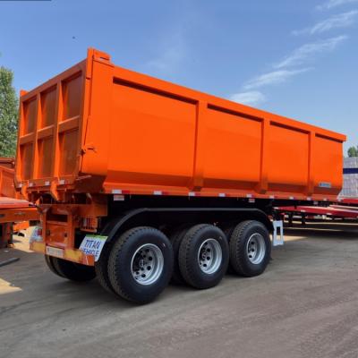 China TITAN Hydraulic 3 Axle Tipper Semi Trailer Tractor Tipper Trailer for Sale Near Me in Mauritius for sale