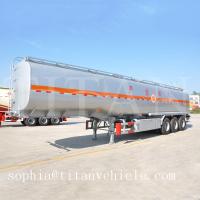 China TITAN  2017 Crude Oil Tank Trailer , Carbon steel oil tanker trailer 54000 liters with European system for sale