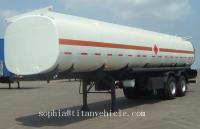 China TITAN  2017 Crude Oil Tank Trailer , Carbon steel oil tanker trailer 54000 liters with European system for sale