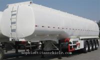 China TITAN  2017 Crude Oil Tank Trailer , Carbon steel oil tanker trailer 54000 liters with European system for sale