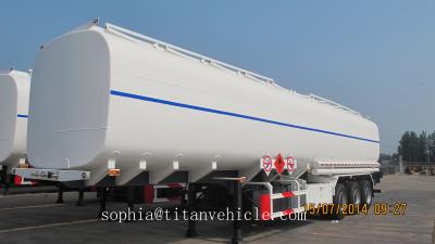 China TITAN  2017 Crude Oil Tank Trailer , Carbon steel oil tanker trailer 54000 liters with European system for sale