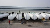 China Titan 40000liters ~60000liters carbon steel Fuel Tanker Trailer with European-standard manhole cover for sale