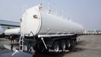 China Titan 40000liters ~60000liters carbon steel Fuel Tanker Trailer with European-standard manhole cover for sale