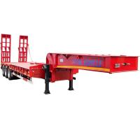 China Hot Sale 40/60/80 Ton Low Loader Truck Trailer | Tri Axle Low Loader for Sale in Zinbabwe for sale