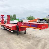 China Hot Sale 40/60/80 Ton Low Loader Truck Trailer | Tri Axle Low Loader for Sale in Zinbabwe for sale