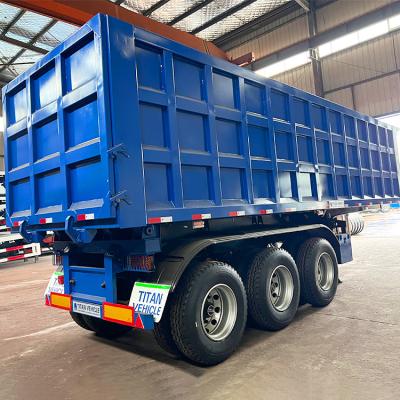 China TITAN Hydraulic 3 Axle Dump Trailer Tipper Trailer Tipper Semi Trailer for Sale for sale