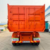 China 4 Axle 35 40 45 m3 Dump Semi Trailer Tipper Trailer Hydraulic Rear End Trailer for Sale for sale