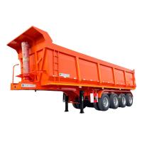 China 4 Axle 35 40 45 m3 Dump Semi Trailer Tipper Trailer Hydraulic Rear End Trailer for Sale for sale