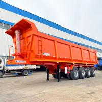 China 4 Axle 35 40 45 m3 Dump Semi Trailer Tipper Trailer Hydraulic Rear End Trailer for Sale for sale