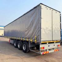China Curtain Side Trailer Curtainsider Dry Van Box Trailer Sliding Curtain Tarpaulin Semi Trailer fo Sale for sale