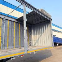 China Curtain Side Trailer Curtainsider Dry Van Box Trailer Sliding Curtain Tarpaulin Semi Trailer fo Sale for sale