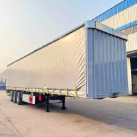 China Curtain Side Trailer Curtainsider Dry Van Box Trailer Sliding Curtain Tarpaulin Semi Trailer fo Sale for sale