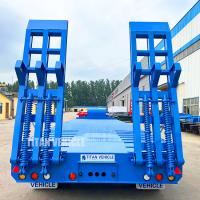 China TITAN 4 Axle 100 Tons Semi Lowbed Trailer Low Bed Truck Lowboy Lowloader Trailer for Sale for sale