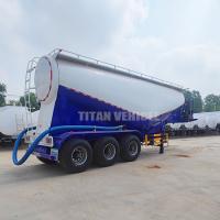 China TITAN New 3 Axle 40ton 50ton V Type Dry Powder Cement Bulker Bulk Cement Tanker Trailer for sale