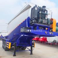 China TITAN New 3 Axle 40ton 50ton V Type Dry Powder Cement Bulker Bulk Cement Tanker Trailer for sale