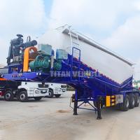 China TITAN New 3 Axle 40ton 50ton V Type Dry Powder Cement Bulker Bulk Cement Tanker Trailer for sale