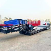 China TITAN 3 Axle 80ton Hydraulic Removable Gooseneck Trailer Lowboy Trailer for Sale for sale