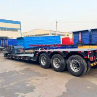 China TITAN 3 Axle 80ton Hydraulic Removable Gooseneck Trailer Lowboy Trailer for Sale for sale