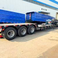 China TITAN 3 Axle 80ton Hydraulic Removable Gooseneck Trailer Lowboy Trailer for Sale for sale