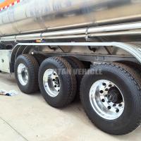 China TITAN Large Capacity Aluminum Oil Diesel Fuel Tanker Trailer 3 Axle 4 Compartments for Sale for sale