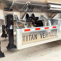 China TITAN Large Capacity Aluminum Oil Diesel Fuel Tanker Trailer 3 Axle 4 Compartments for Sale for sale