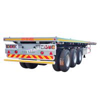 China TITAN 40 Ft 3 Axle Container Transport Flatbed Truck Trailer Semi Trailer for Sale in Tanzania for sale